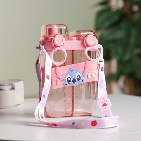 Gourde d'eau Double Compartiment avec Sangle