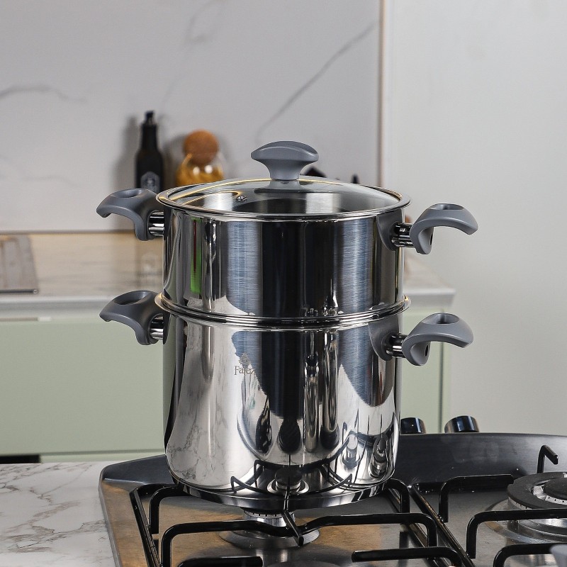 Batterie de Cuisine en Inox 18/10 - 45 Pièces - Falez