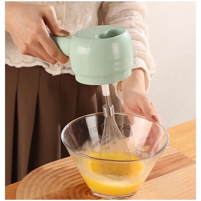 Mini Batteur à main Sans fil USB multifonctionnel 3 en 1