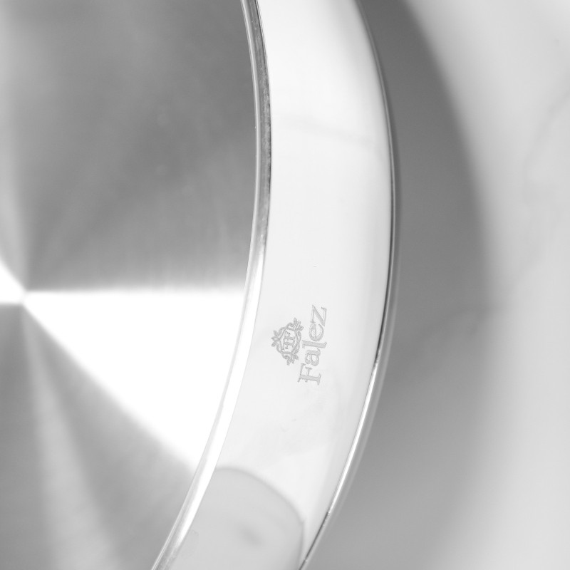 Poêle 28 cm Inox 18/10 Manche Effet Bois – Falez