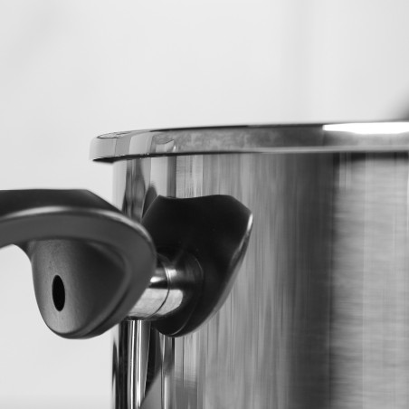 Cocotte 7L Inox 18/10 avec Manche Noir – Falez