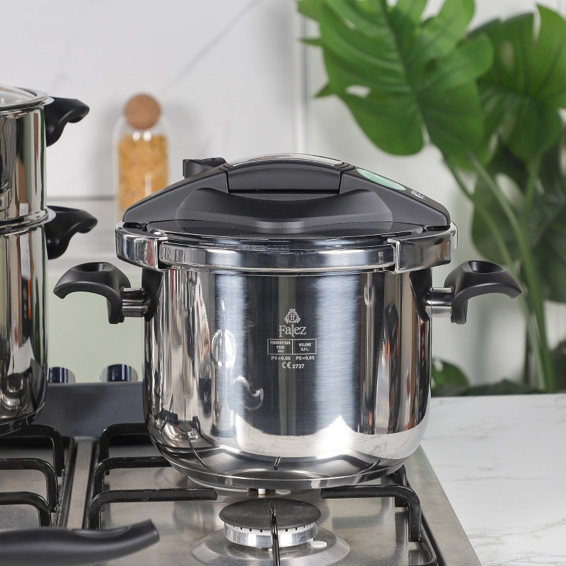 Batterie de Cuisine en Inox 18/10 45 Pièces Noir- Falez